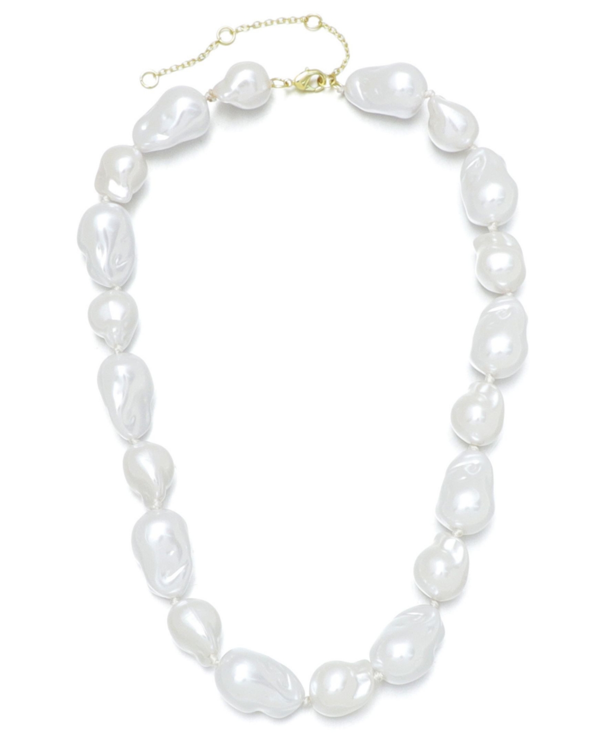 Click here for Adornia Chunky Imitation Pearl Necklace - White prices