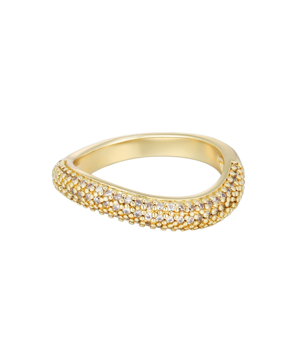 Click here for Adornia Gold Cubic Zirconia Curved Chunky Band Rin... prices