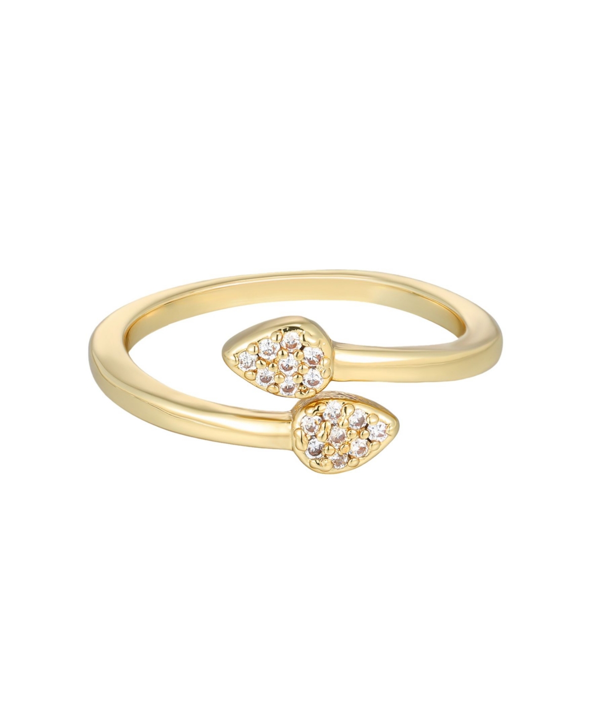Click here for Adornia Gold Cubic Zirconia Overlap Petals Ring -... prices
