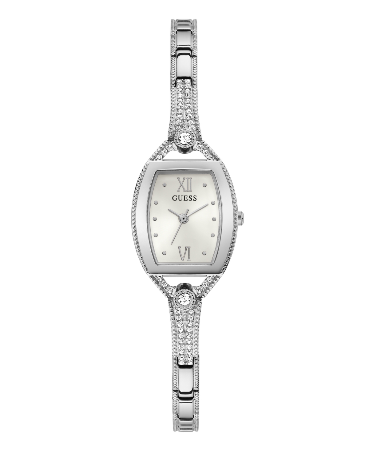 Click here for Guess Womens Silver-Tone Glitz Watch  21mm - Silve... prices