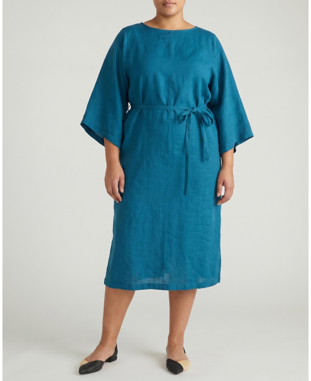 Click here for Universal Standard Womens Plus Size Lio Linen Dres... prices