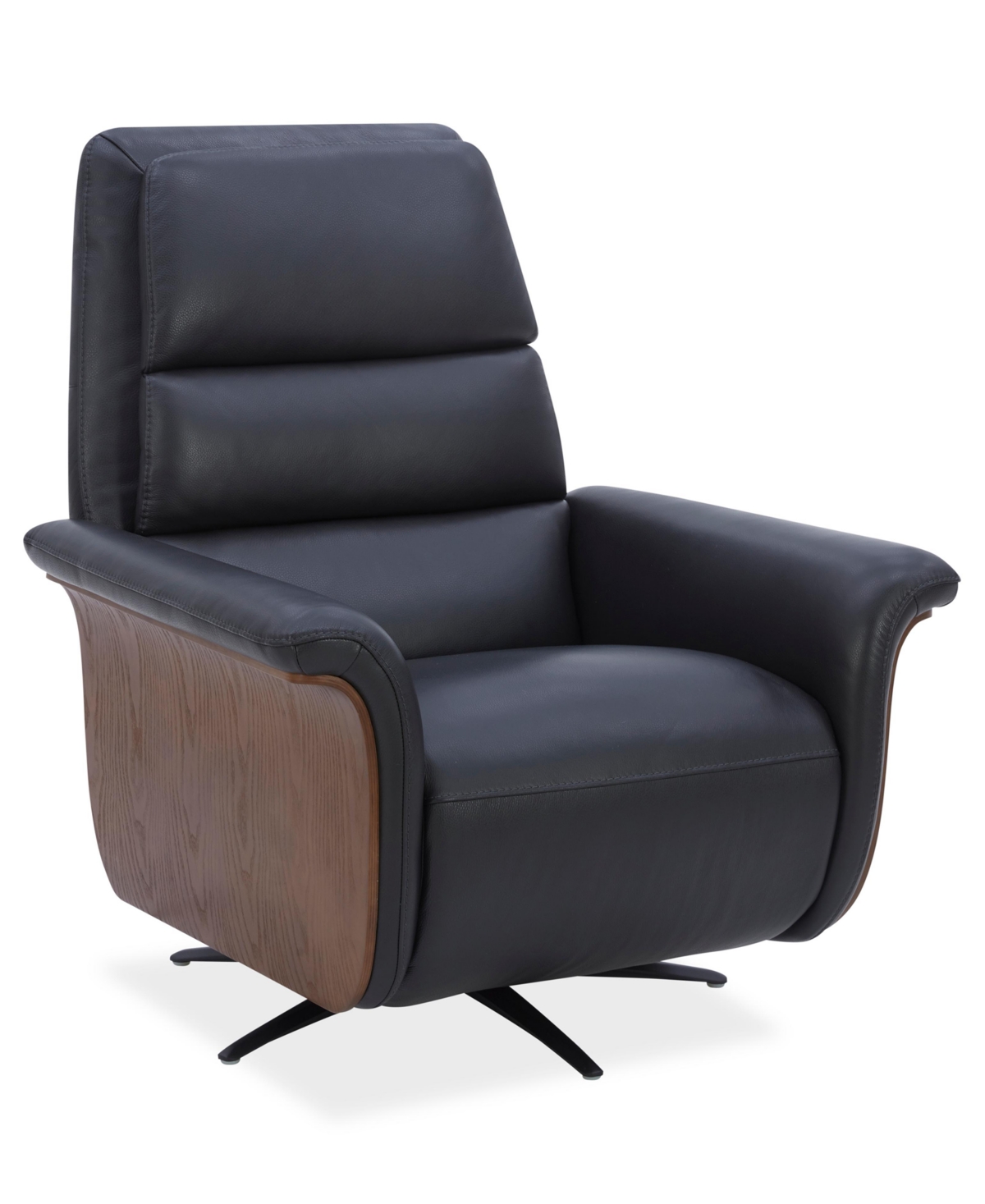 Click here for Fernand 43 Leather Power Swivel Recliner - Black prices