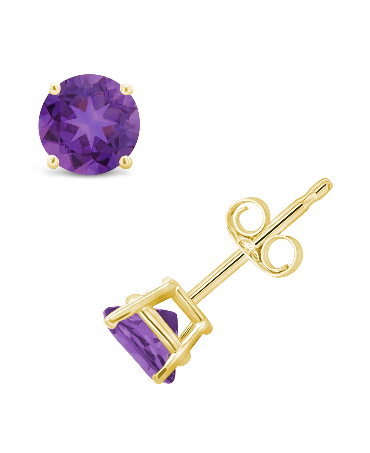 Click here for Amethyst (9/10 ct. t.w.) Stud Earrings in 14K Whit... prices