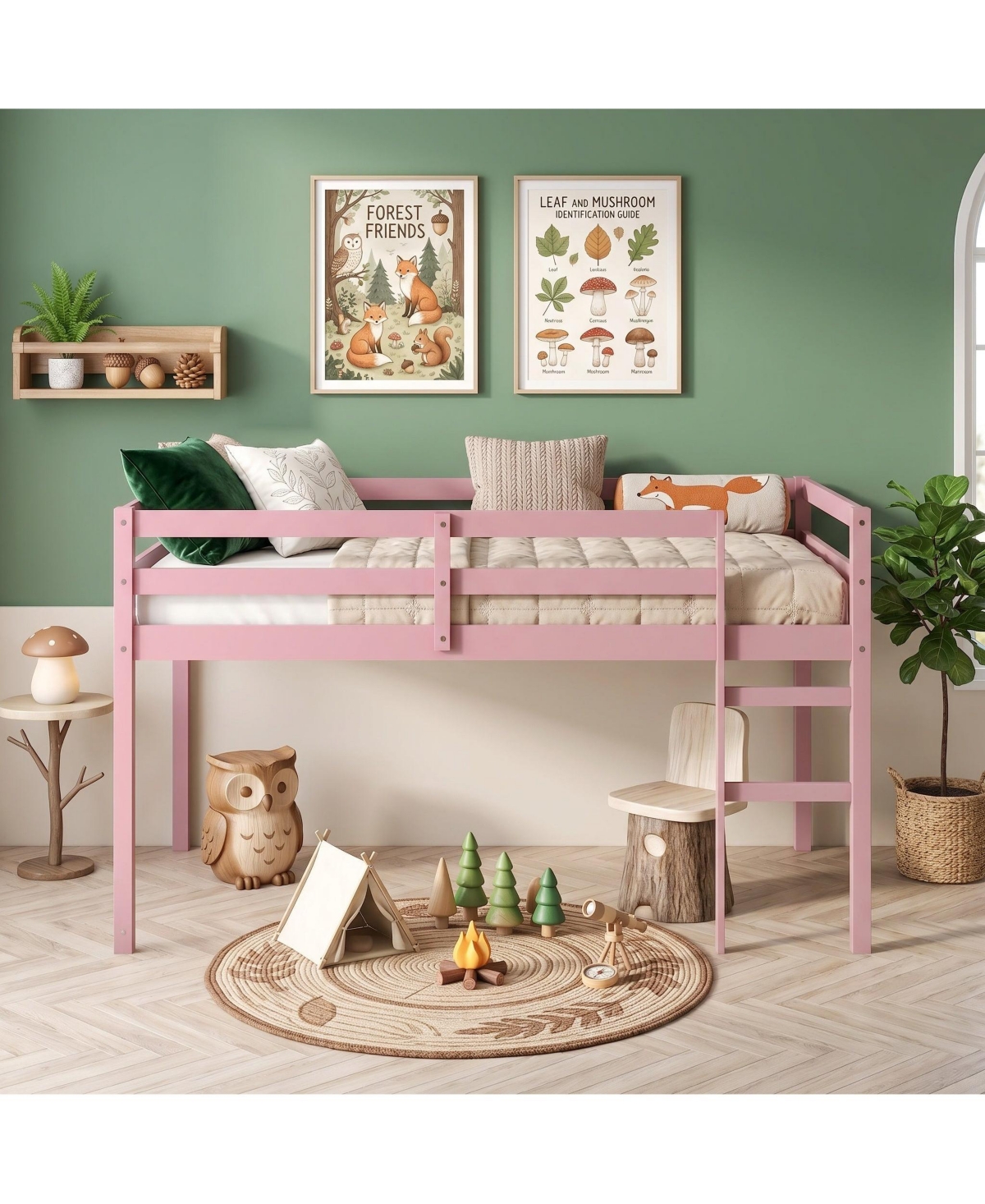 Click here for Sailvan Solid Wooden  Rubber Wooden Twin Loft Bed... prices