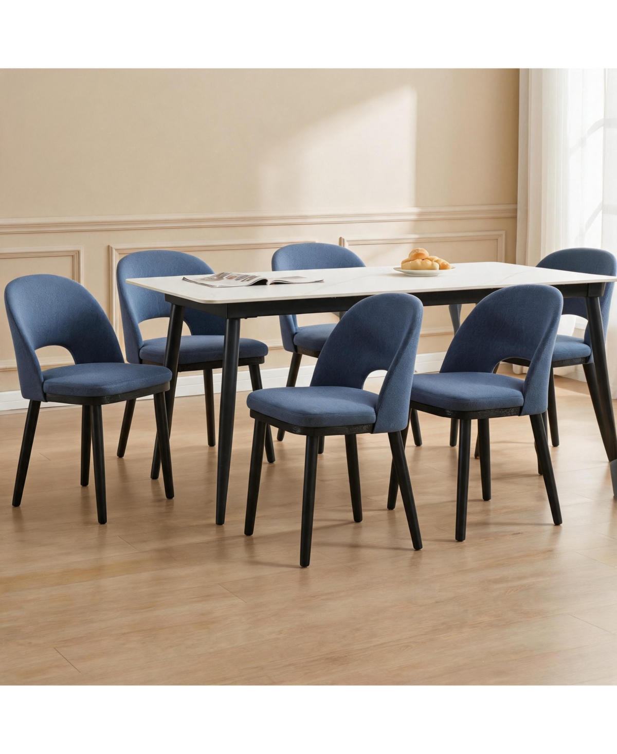Click here for homfan Set of 6 Upholstered Dining Chairs - Modern... prices