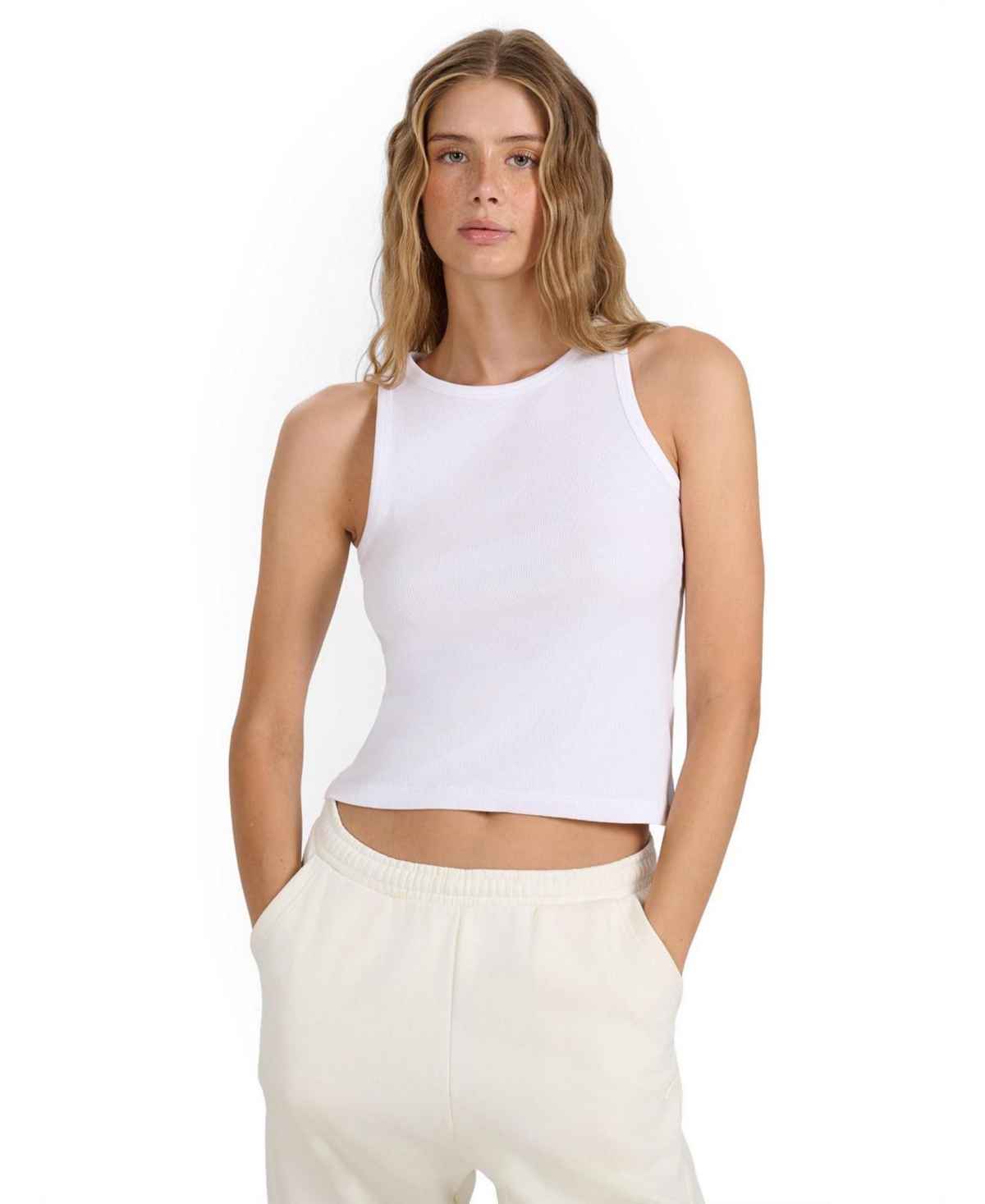 Click here for 4F Womens Slim Plain Top Sleeveless - White prices