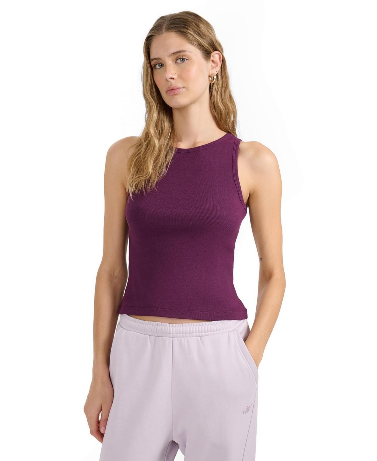 Click here for 4F Womens Slim Plain Top Sleeveless - Purple prices