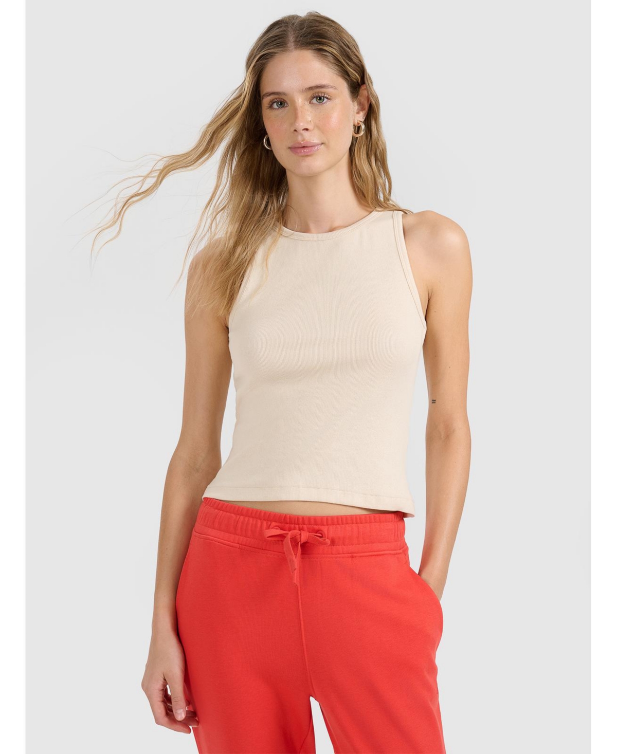 Click here for 4F Womens Slim Plain Top Sleeveless - Beige prices