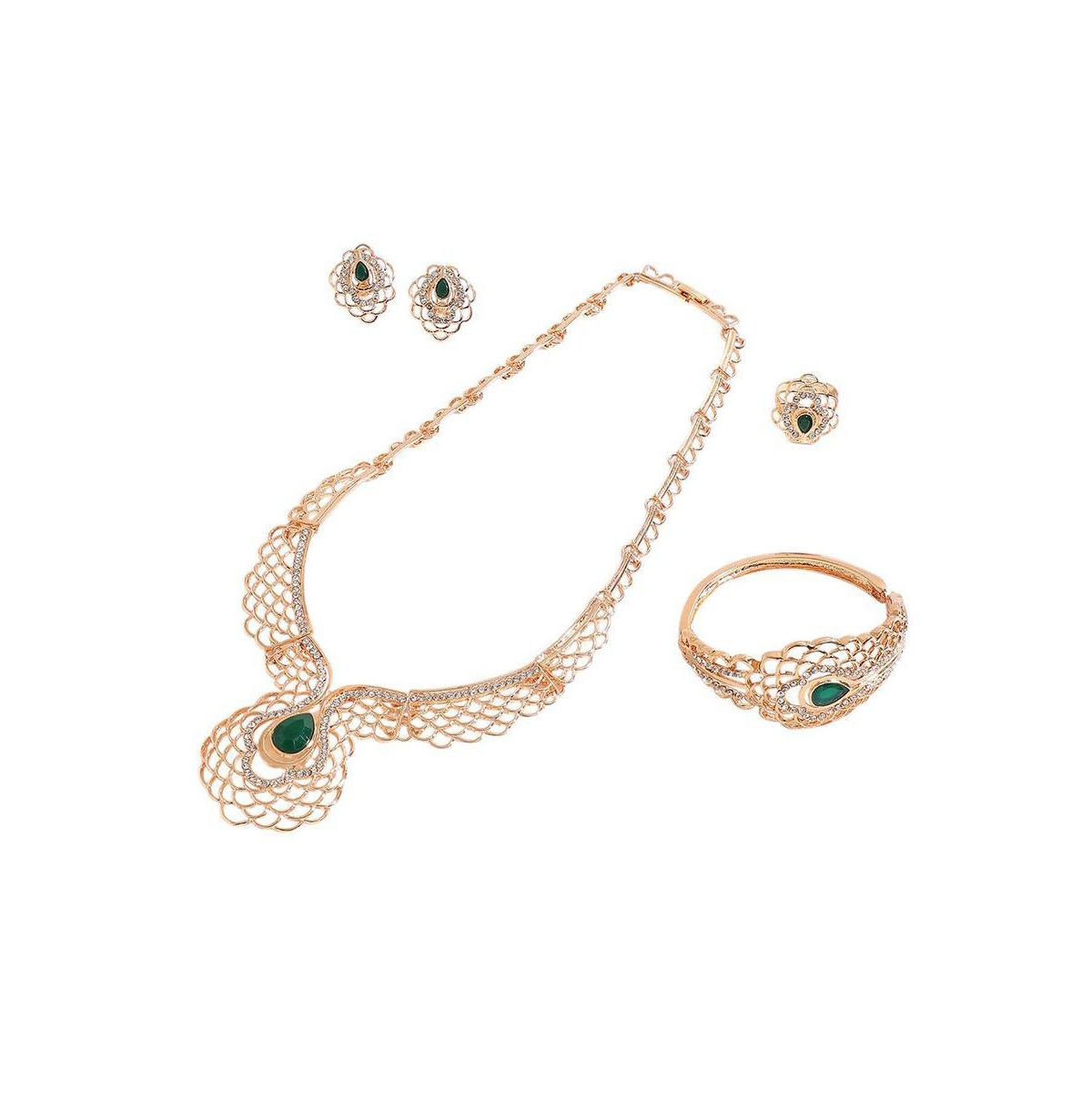 Click here for Sohi Womens Gold-Plated Stones Jewellery Set - Gol... prices