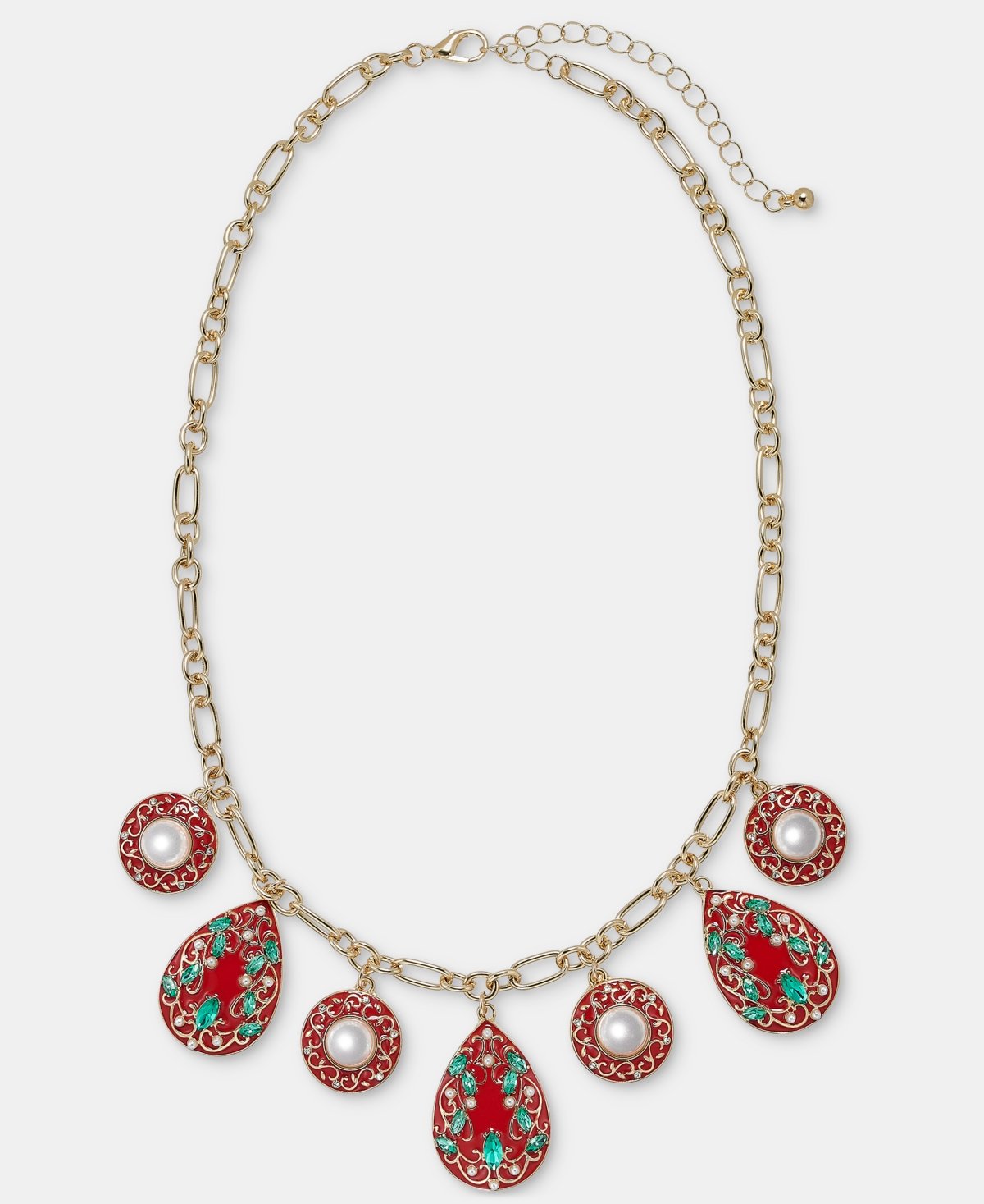 Click here for Holiday Teardrop Statement Charm Necklace  16 + 3... prices