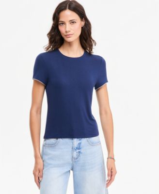 Click here for On 34th Womens Piped Feather Weight Layering T Shi... prices