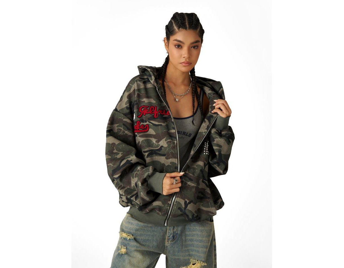 Click here for Aelfric Eden Womens Camo Zip Up Hoodie - Camouflag... prices