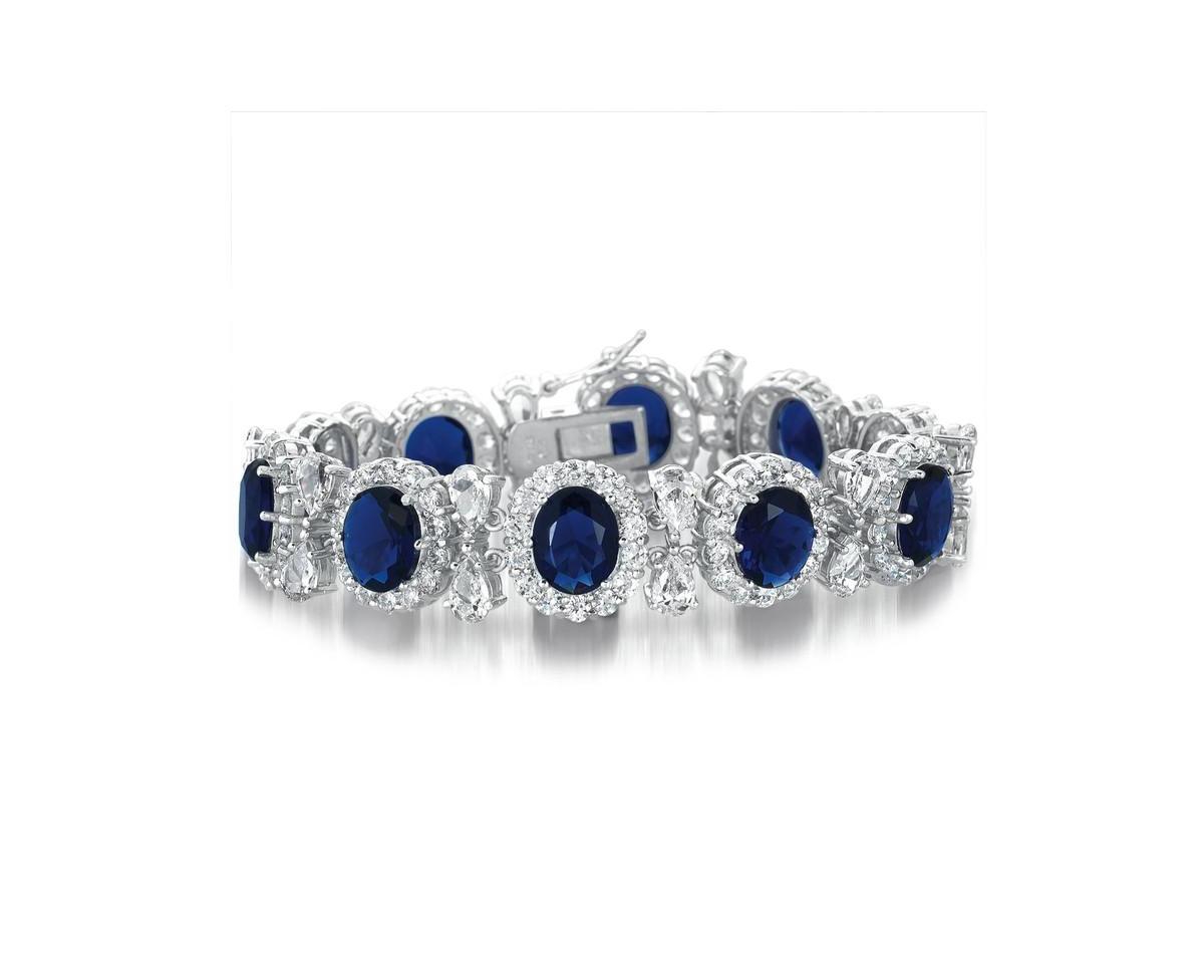 Click here for Genevive Dazzling White Gold Plated Cz Oval and Pa... prices