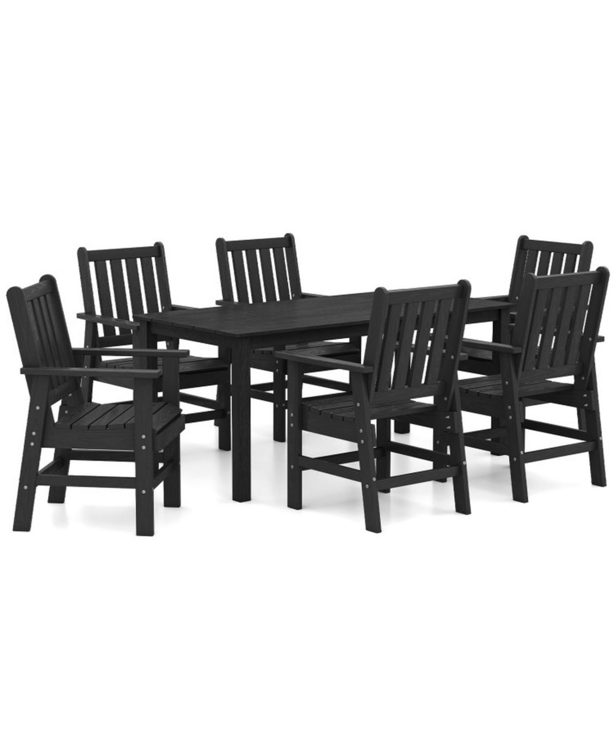 Click here for Gouun 7-Piece Hdpe Outdoor Dining Set with Rectang... prices