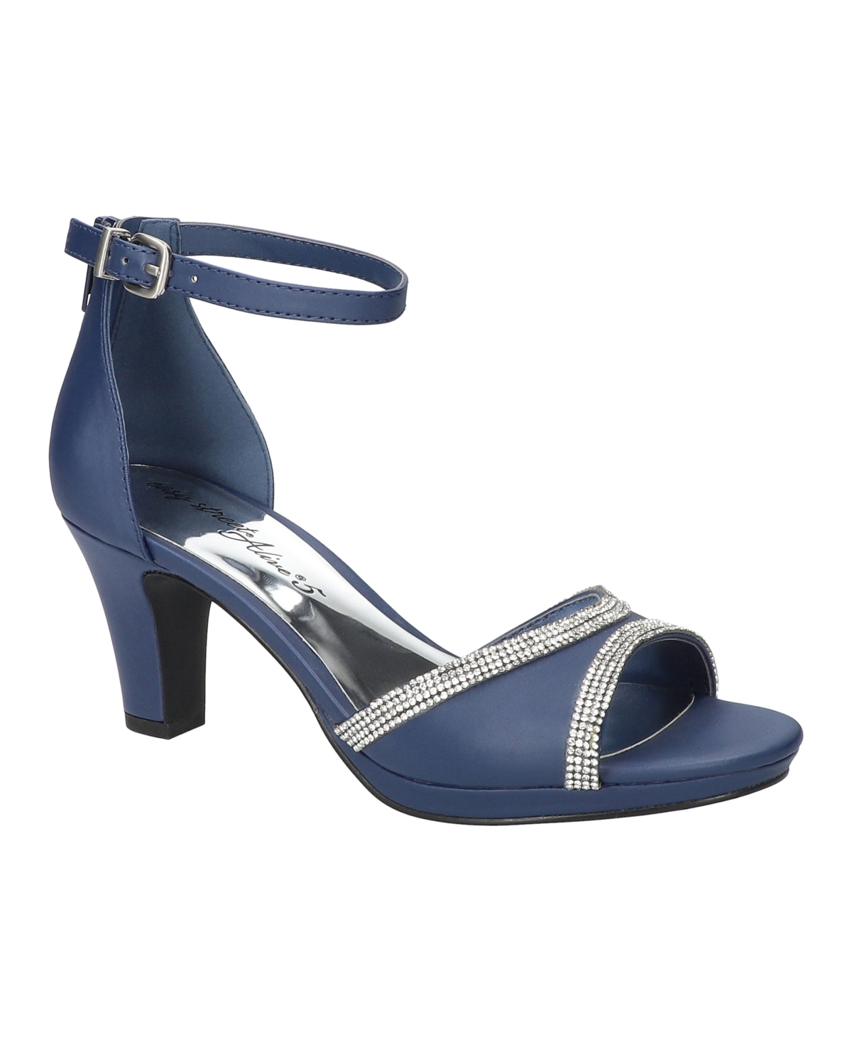 Click here for Easy Street Womens Davina Open Toe Sandals - Navy... prices