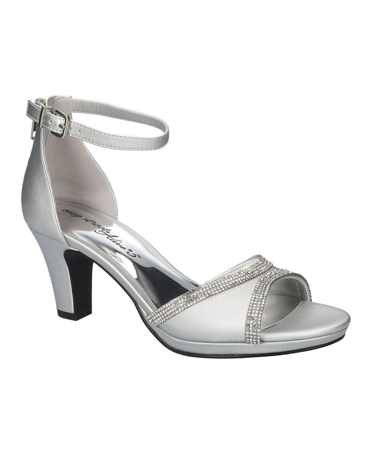 Click here for Easy Street Womens Davina Open Toe Sandals - Silve... prices