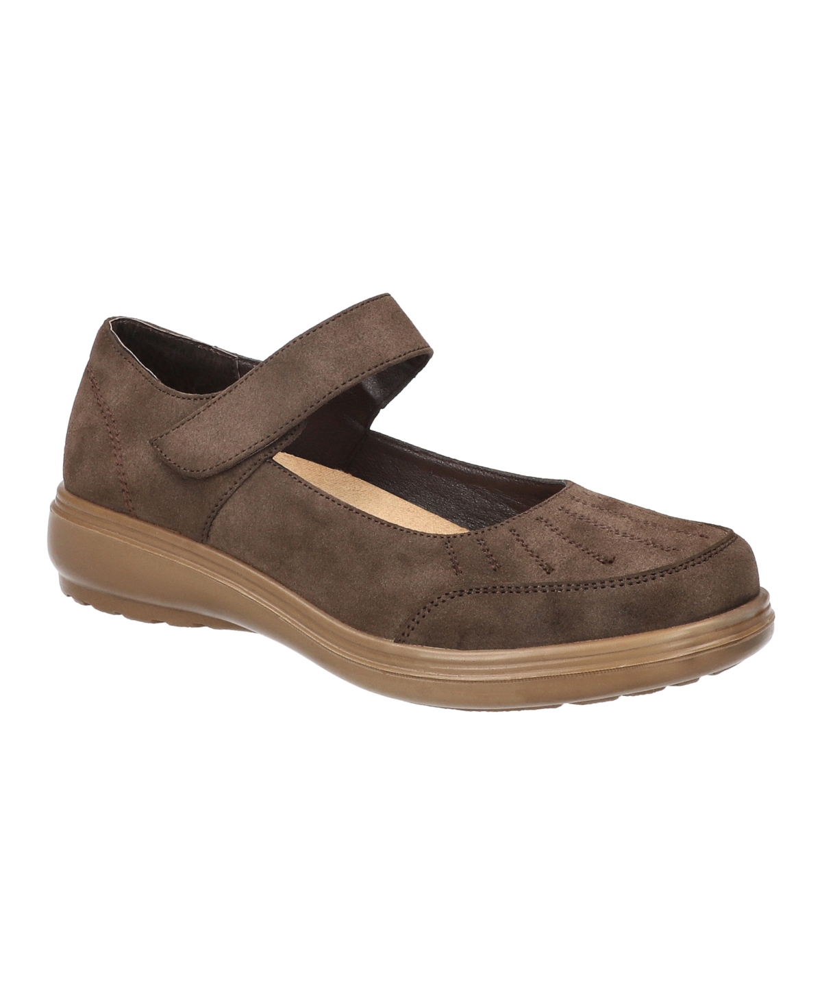 Click here for Easy Street Womens Slater Mary Jane Flats - Brown prices