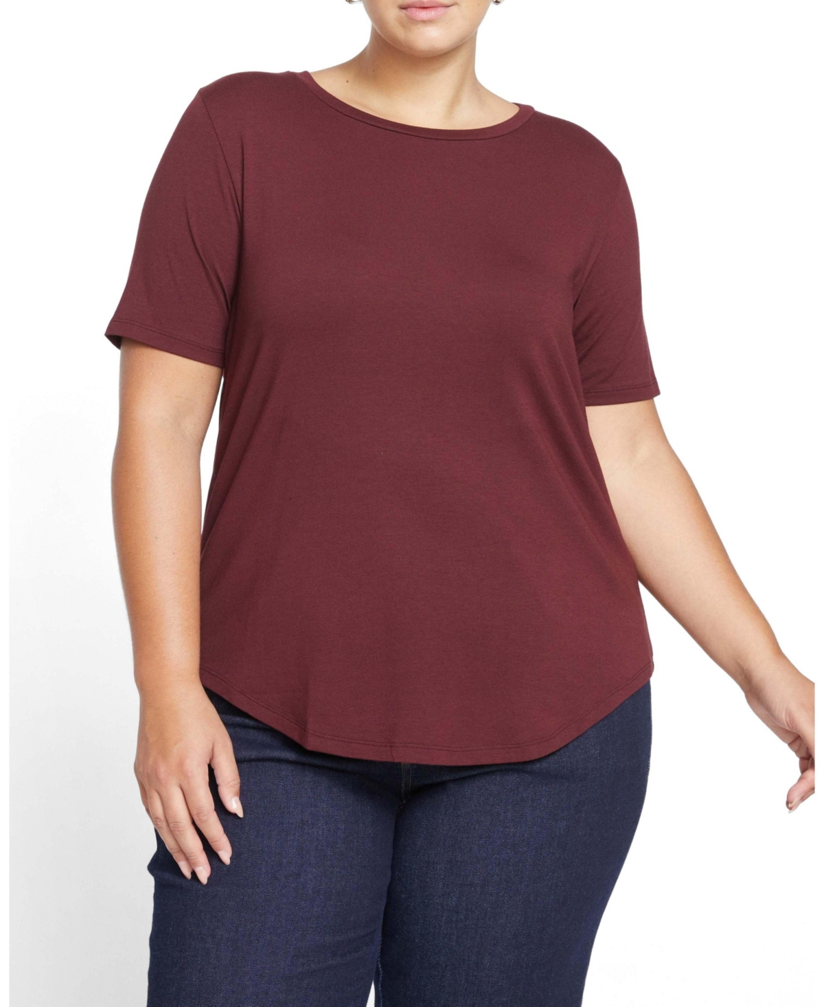 Click here for Universal Standard Womens Plus Size Tee Rex - Red prices