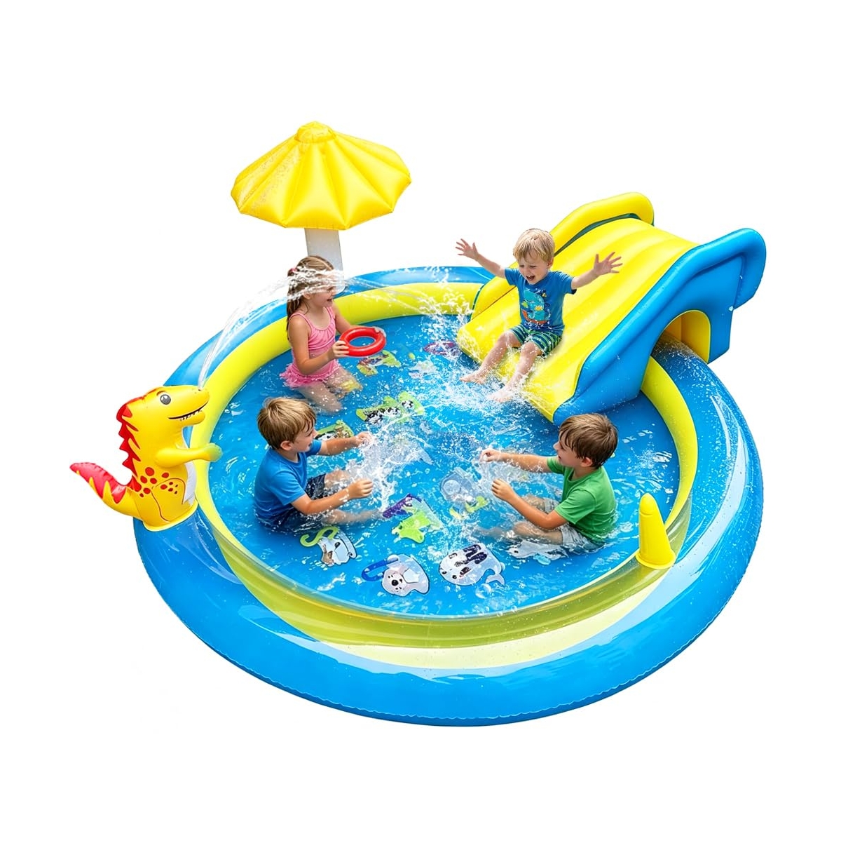 Click here for Aofar Dinosaur Inflatable Pool Slide Sprinkler Sha... prices