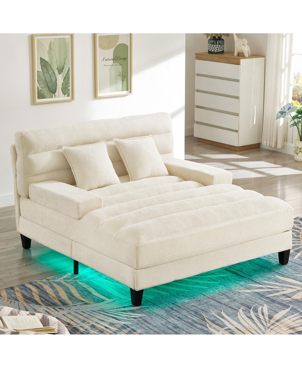 Click here for Rainsken Oversized Chaise Lounge Sofa  57.1 Chenil... prices
