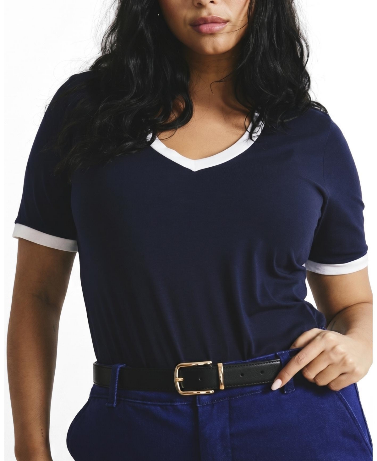 Click here for Universal Standard Womens Plus Size V Rex Tops - N... prices