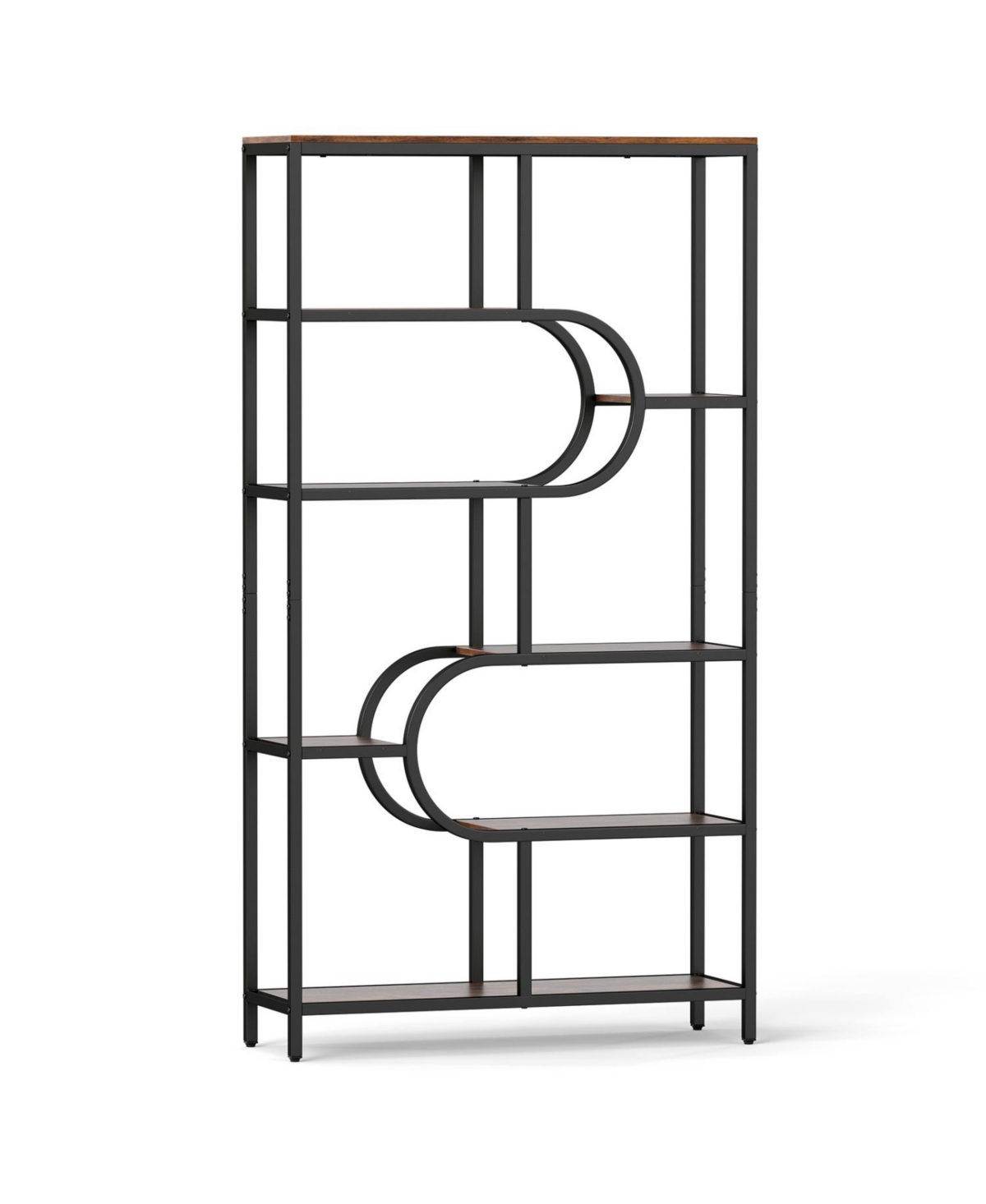 Click here for Slickblue Tall 5-Tier Bookcase with U-Shaped Open... prices