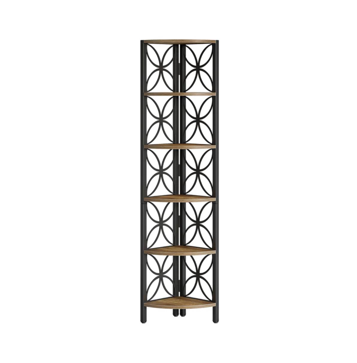 Click here for Slickblue Corner Bookshelf with 6-Tier Open Storag... prices