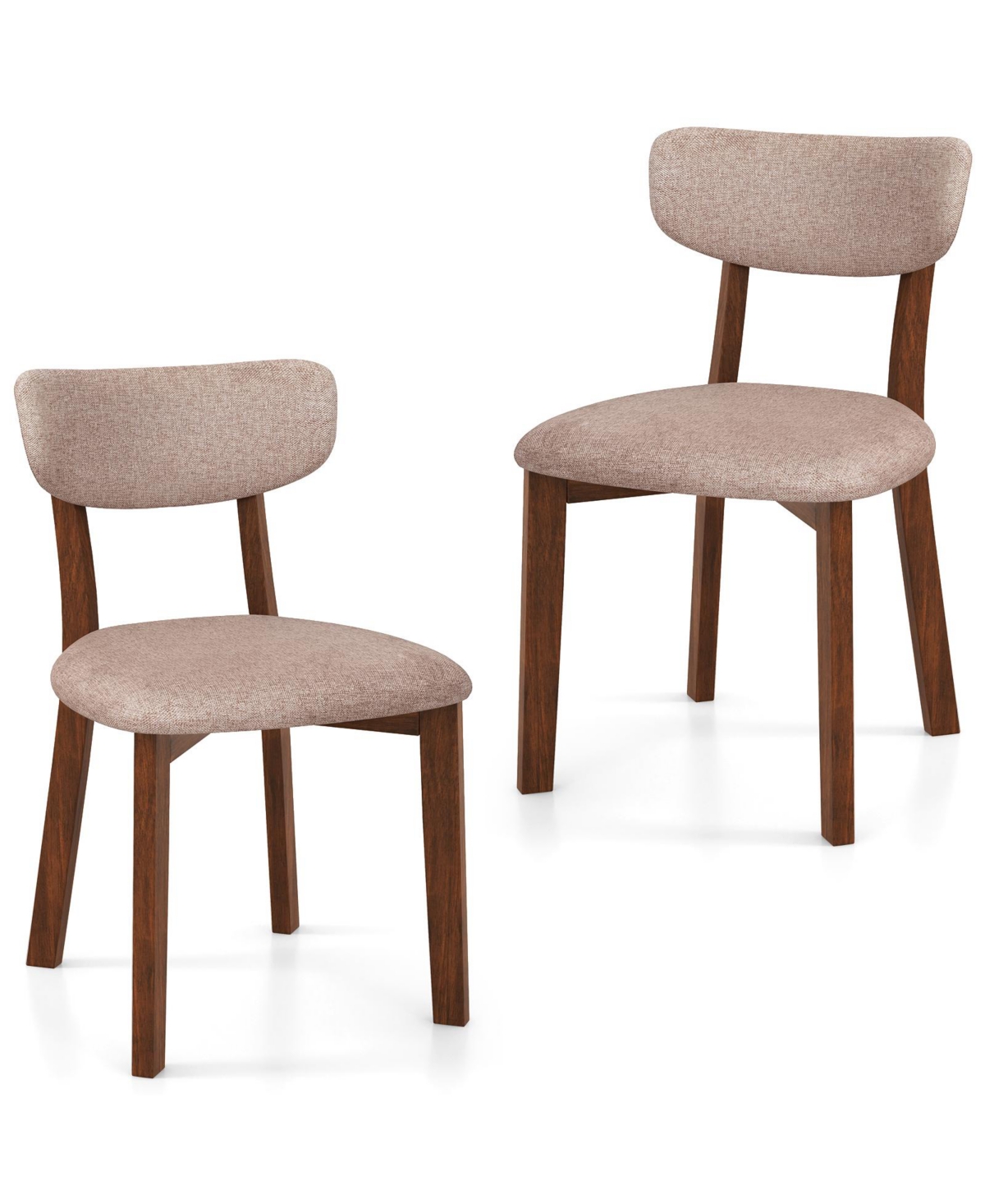 Click here for Costway Upholstered Dining Chairs with Solid Rubbe... prices