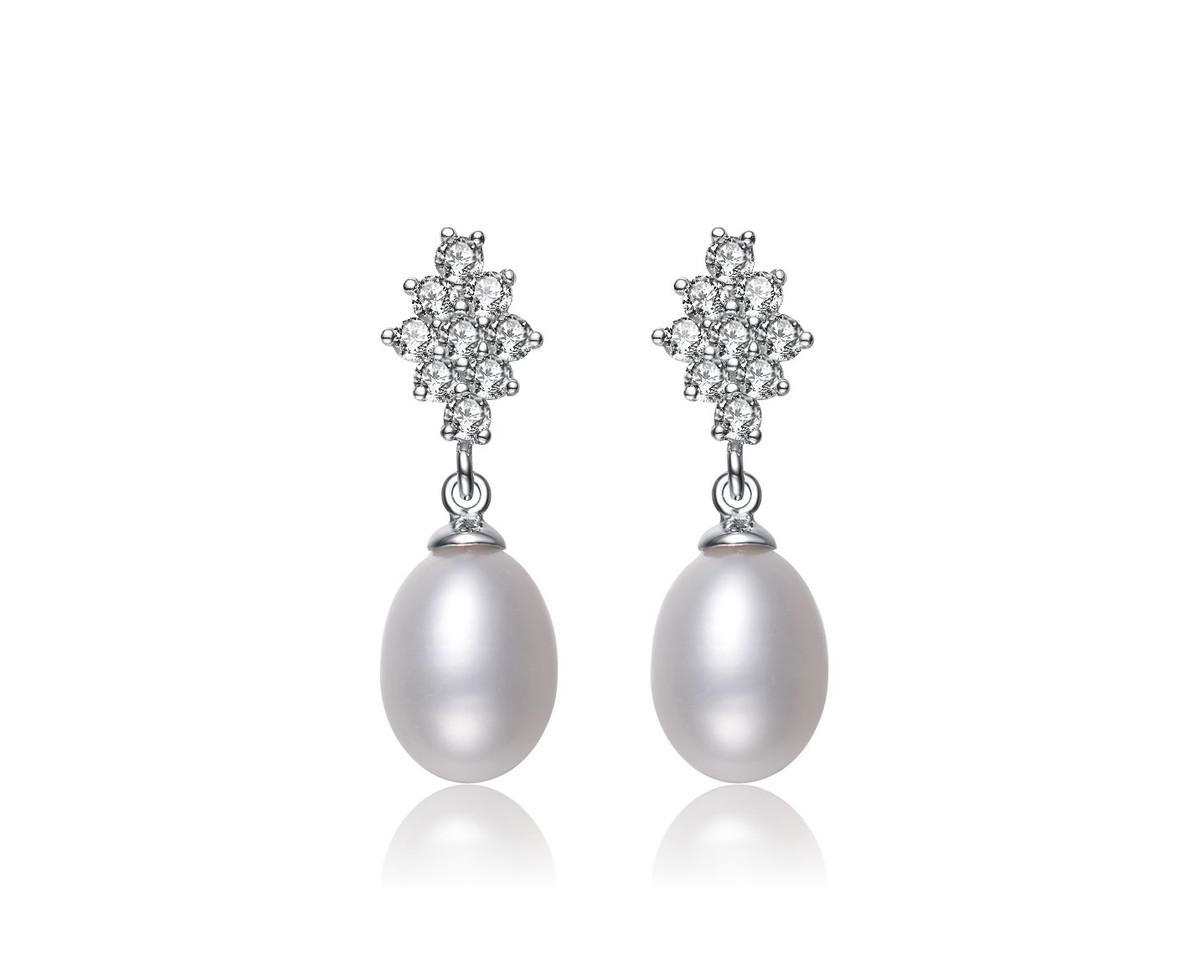 Click here for Genevive Elegant Gold Plated Freshwater Pearl Dang... prices