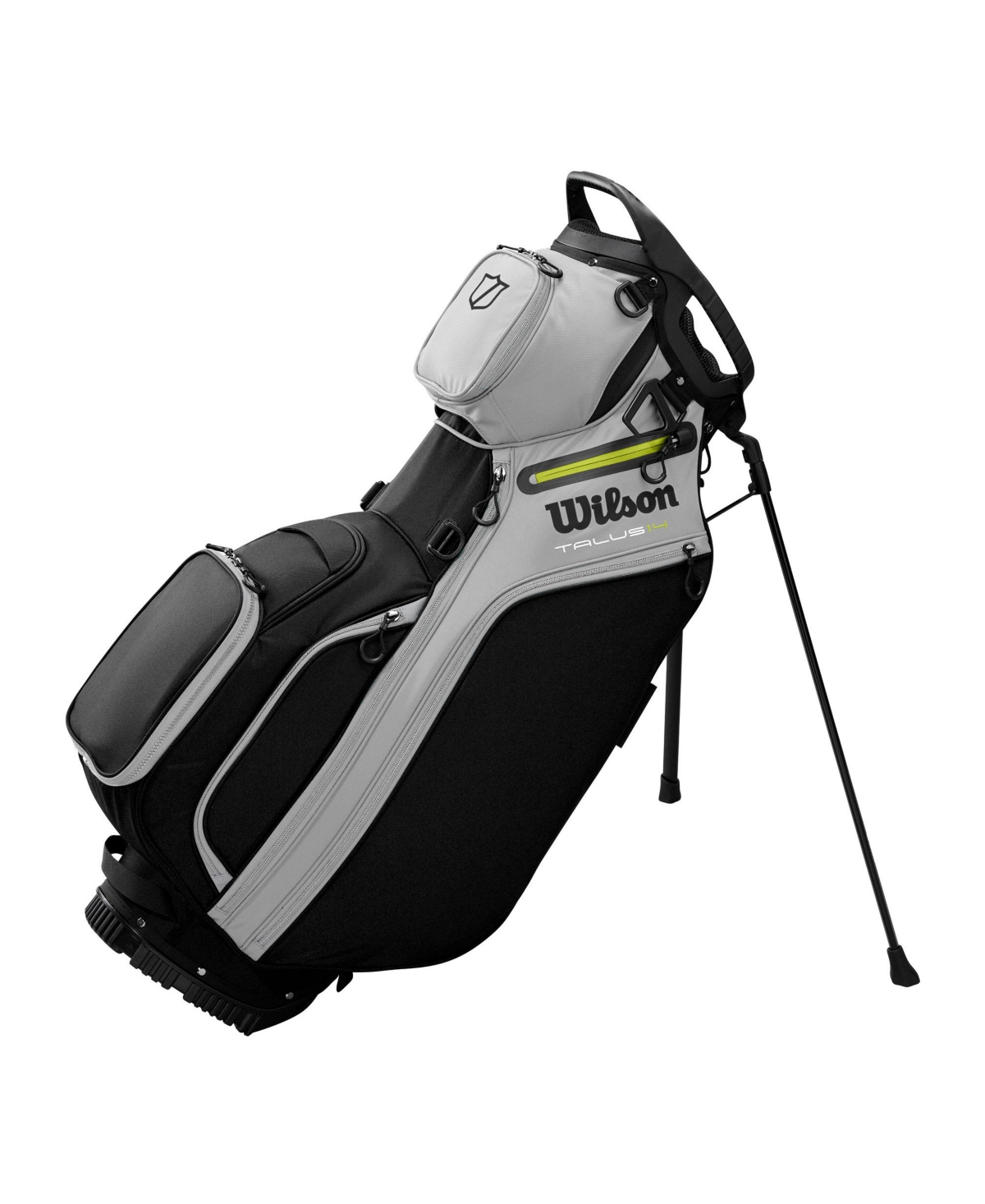 Click here for Wilson Talus 14 Golf Stand Bag - Black/grey/yellow prices