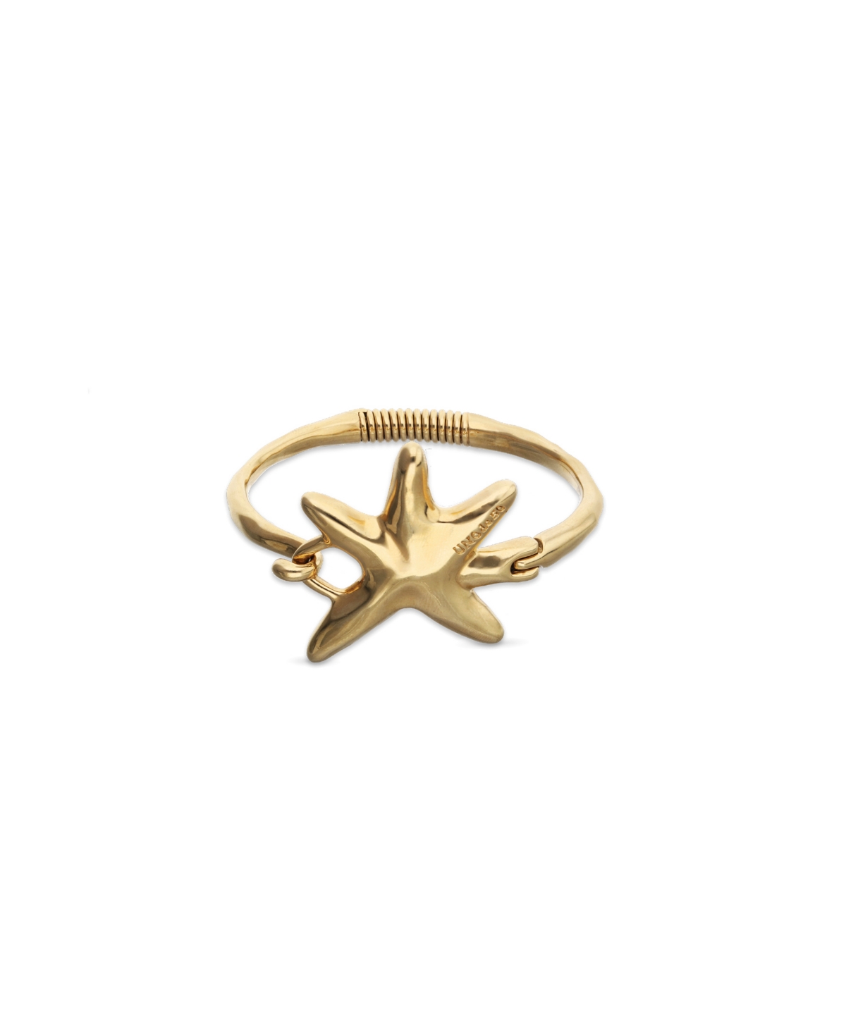 Click here for UNOde50 Gold-Tone Rigid Star Bangle Bracelet prices