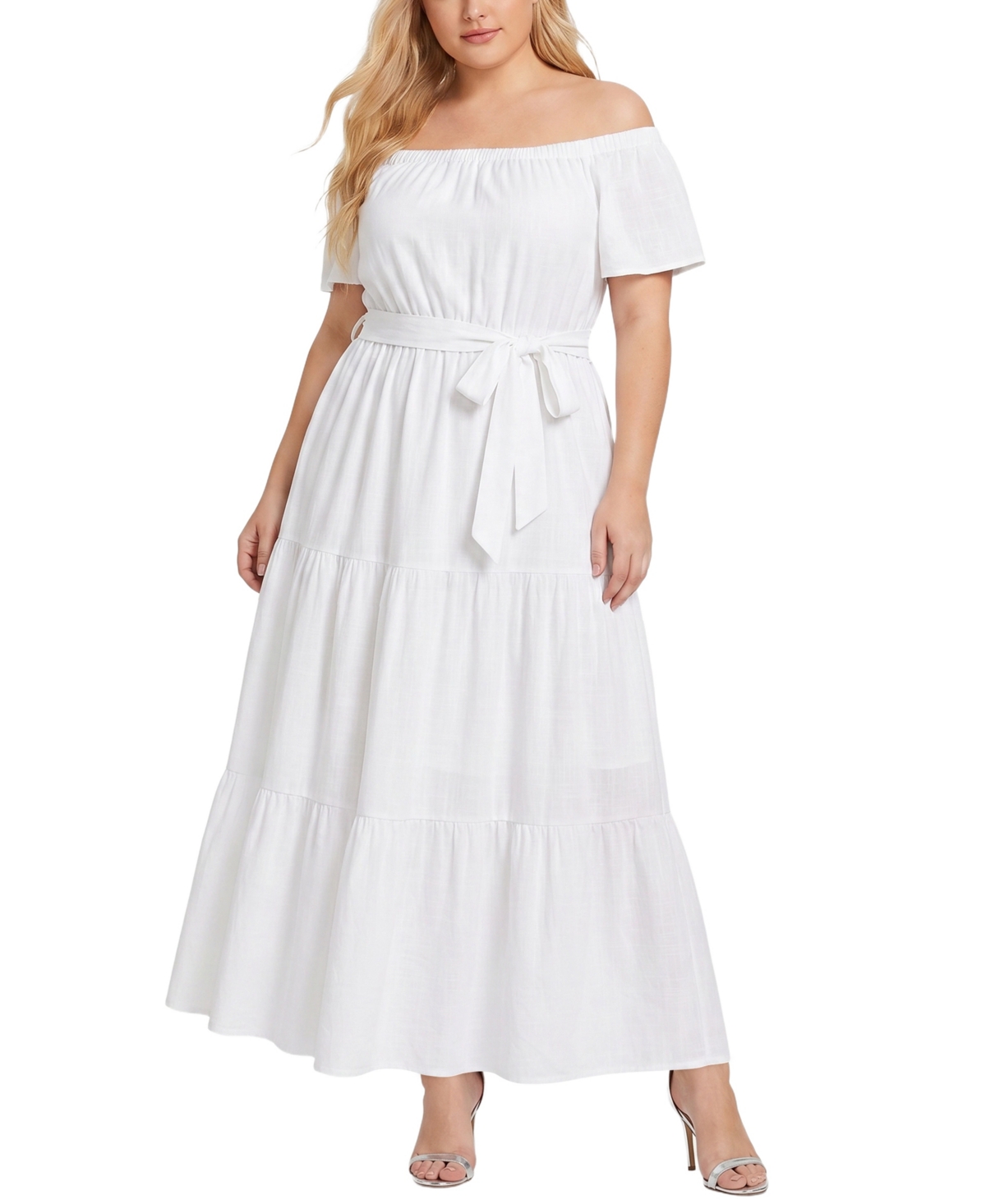 Click here for Ny Collection Plus Size Off The Shoulder Maxi Dres... prices