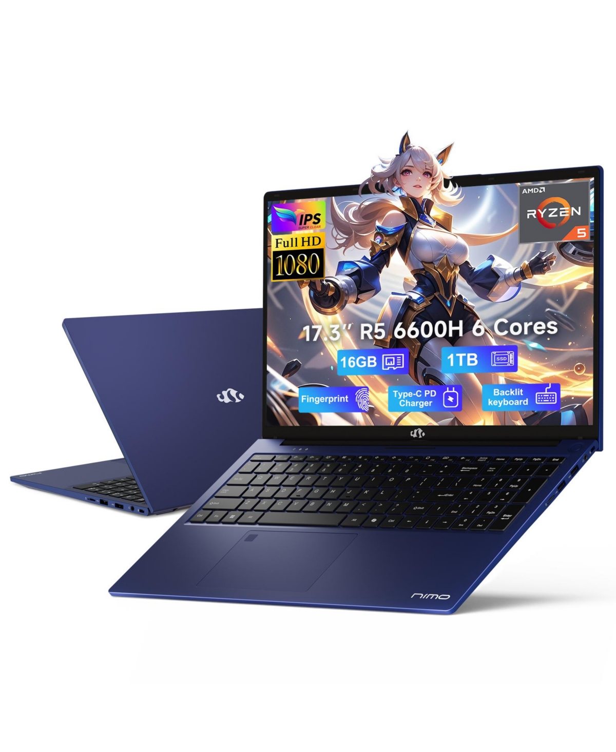 Click here for Nimo 17.3 Ips Fhd-Gaming-Laptop  Amd Ryzen 5 6600H... prices