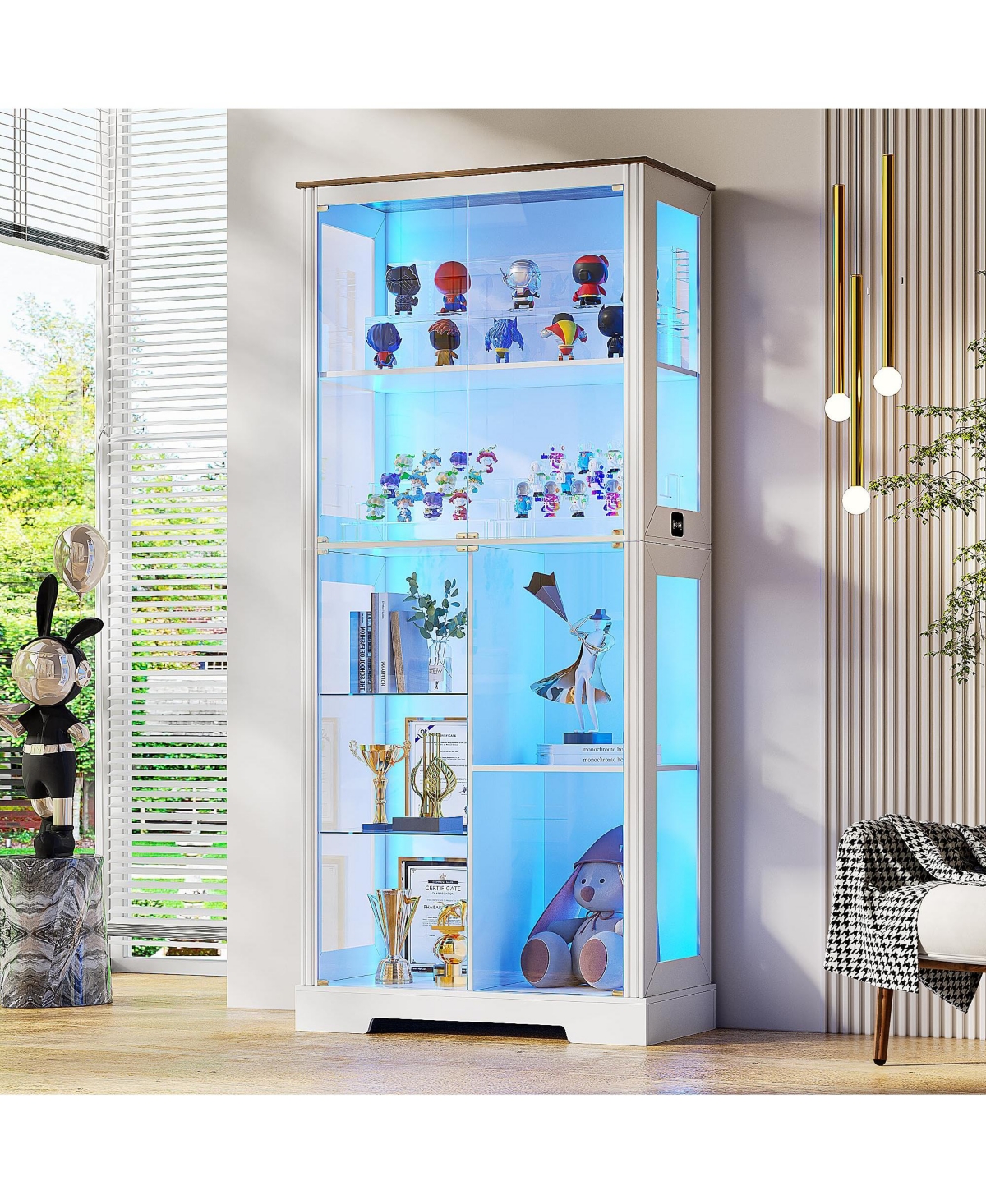 Click here for Vlsrka 71 Inch Tall Display Curio Cabinet with Gla... prices