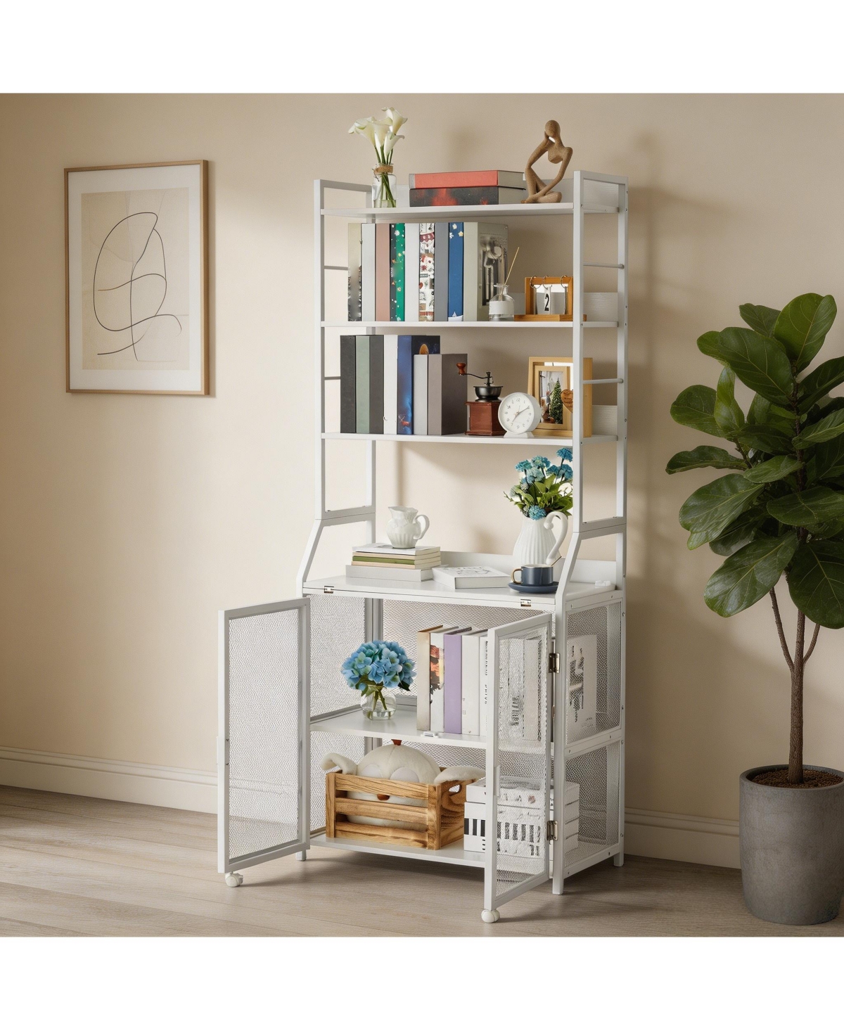 Click here for homfan 2-in-1 Desk with 6-Tier Bookshelf  Industri... prices