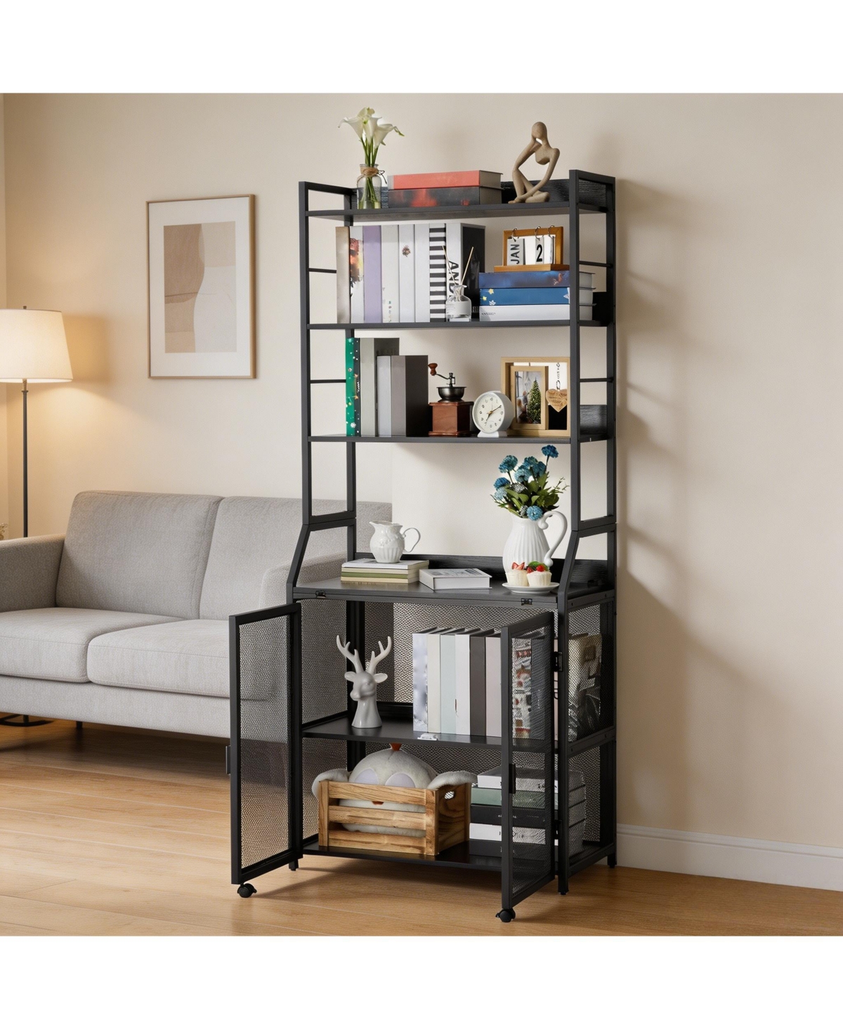 Click here for homfan 2-in-1 Desk with 6-Tier Bookshelf  Industri... prices