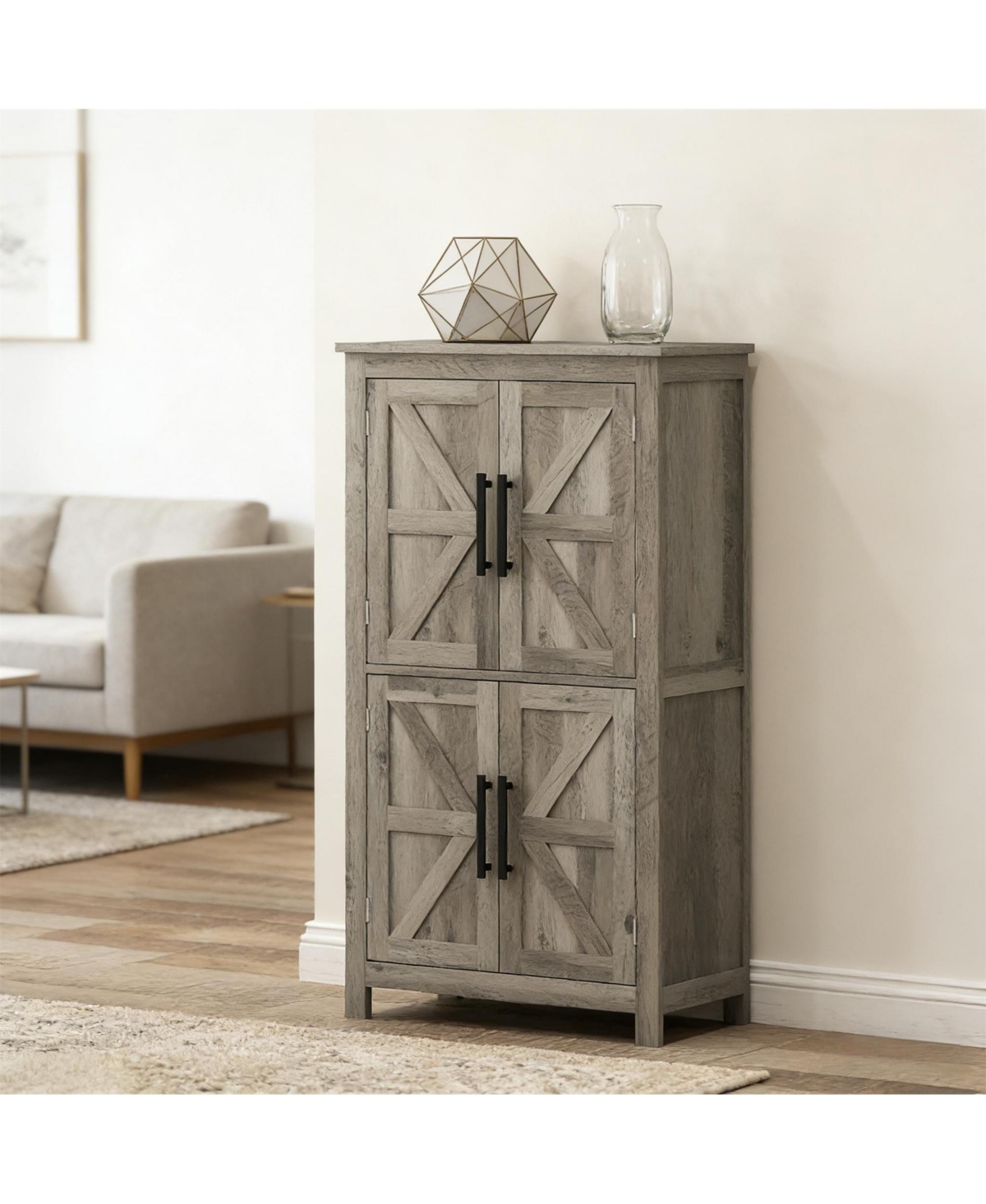 Click here for Clihome Farmhouse Storage Cabinet Rustic Floor Cab... prices