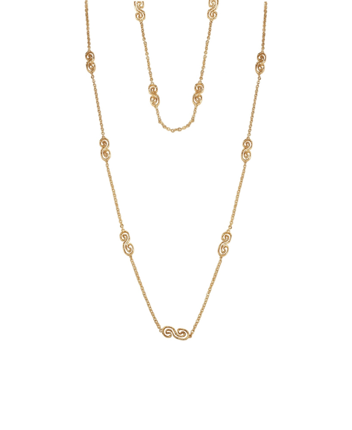Click here for Retro Chic Eternal Spiral Chain Necklace - Gold prices