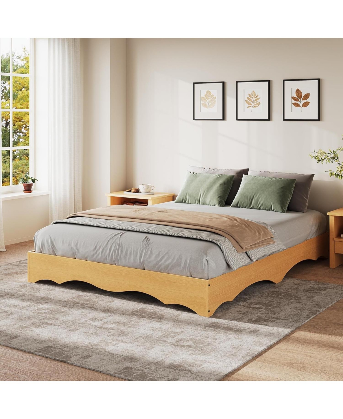 Click here for gaomon Wood Platform Bed Frame  Low Profile Bed wi... prices