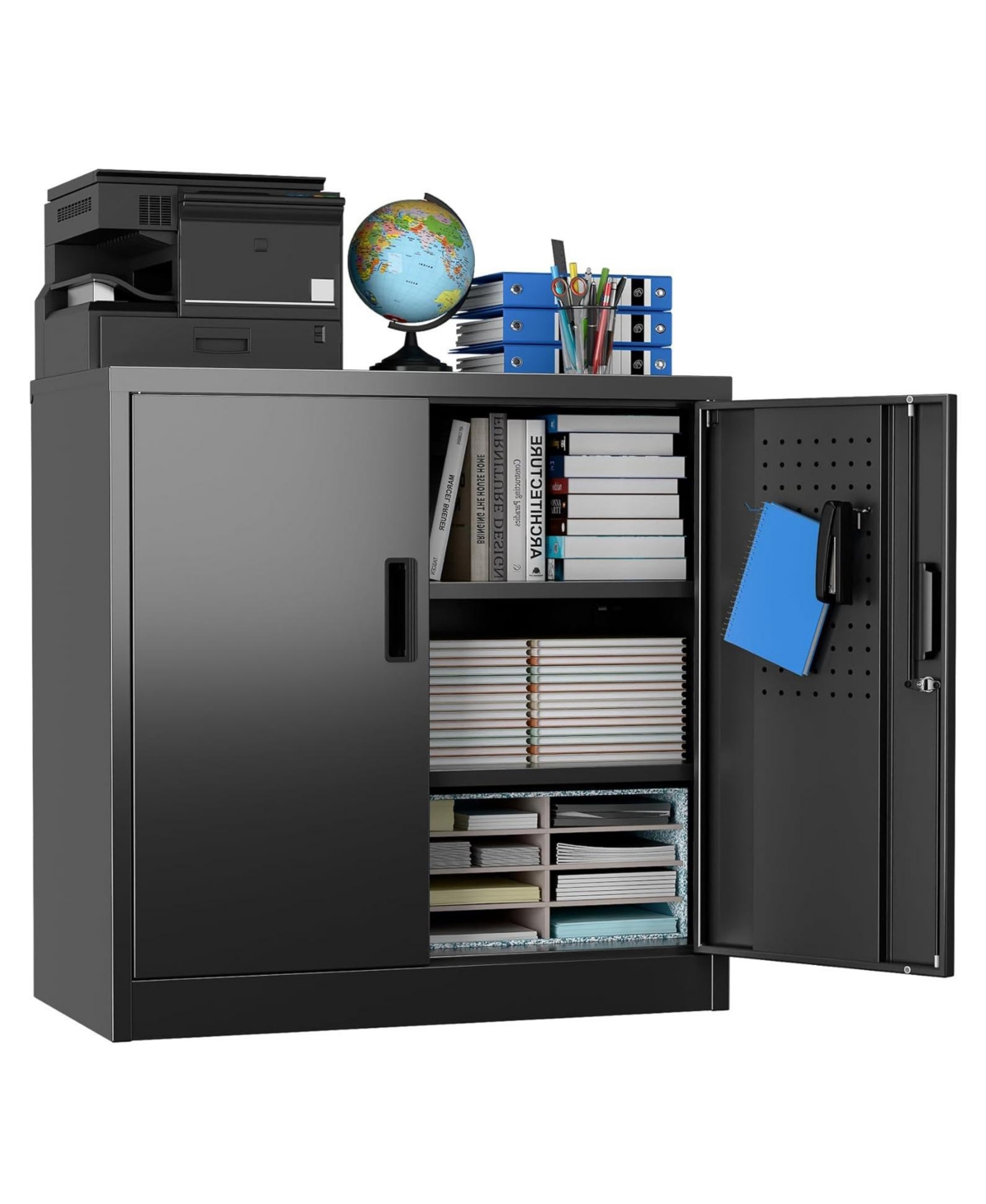 Click here for Boyel Living Metal Office Storage Cabinet with Peg... prices