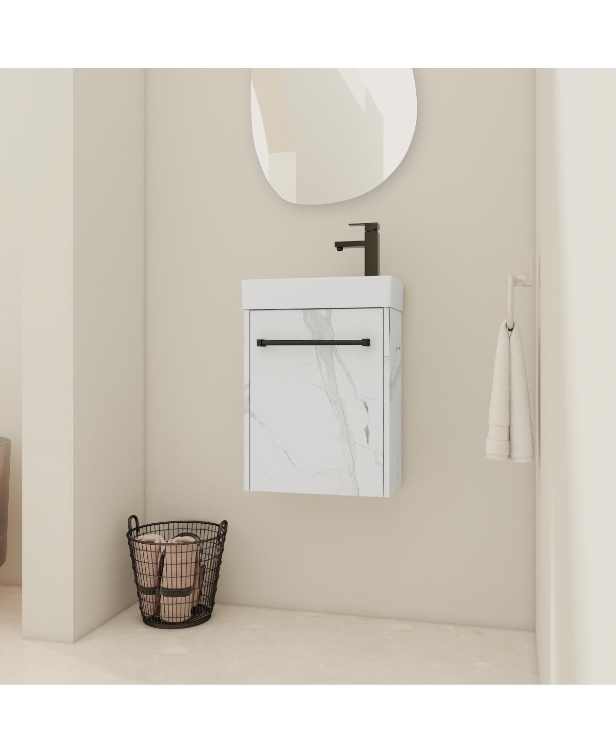 Click here for Sillysis 16 Inch Wall Mounted Bathroom Vanity with... prices