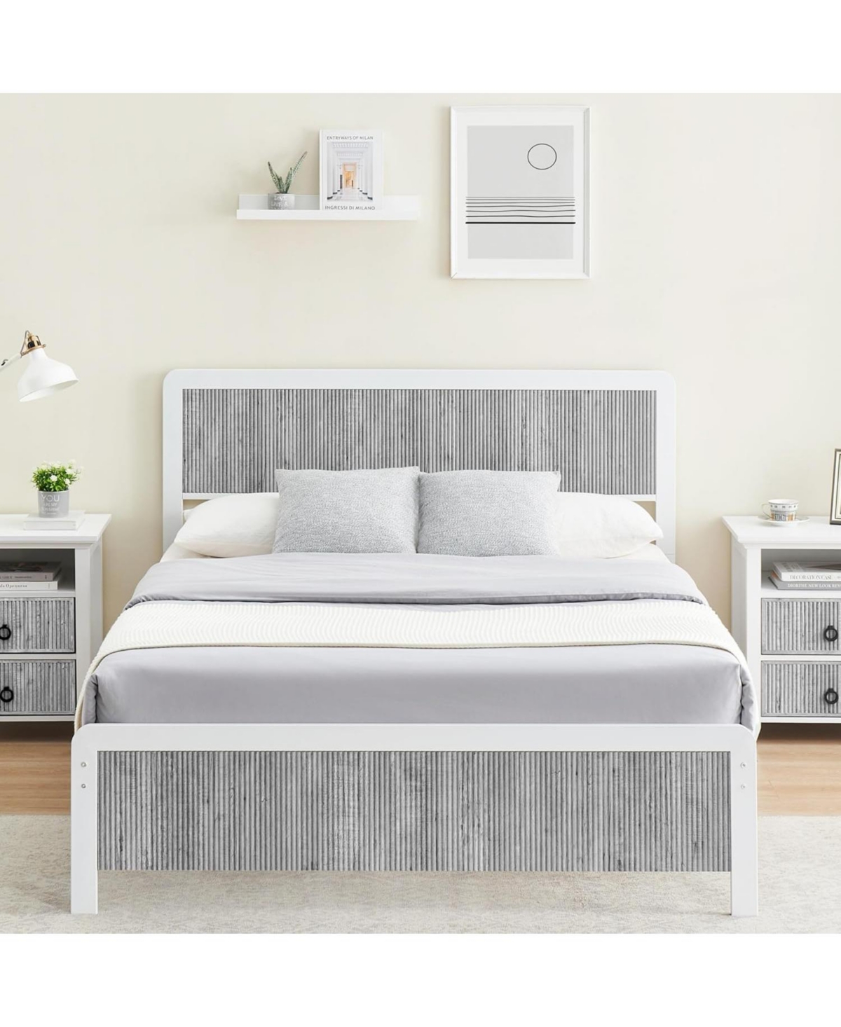 Click here for homfan Metal Platform Bed Frame with Headboard and... prices