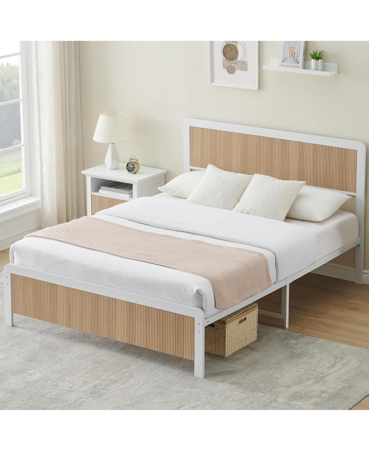 Click here for homfan Metal Platform Bed Frame with Headboard and... prices