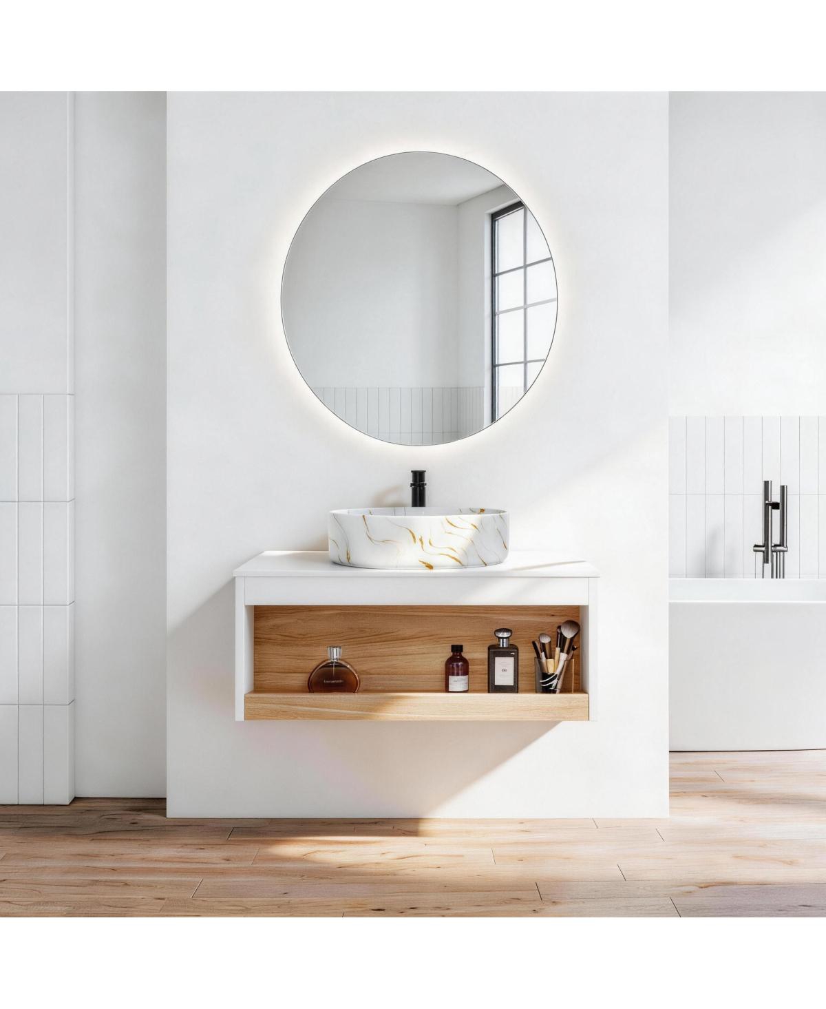Click here for Sillysis 29.5 Inch Wall Mounted Bathroom Vanity wi... prices
