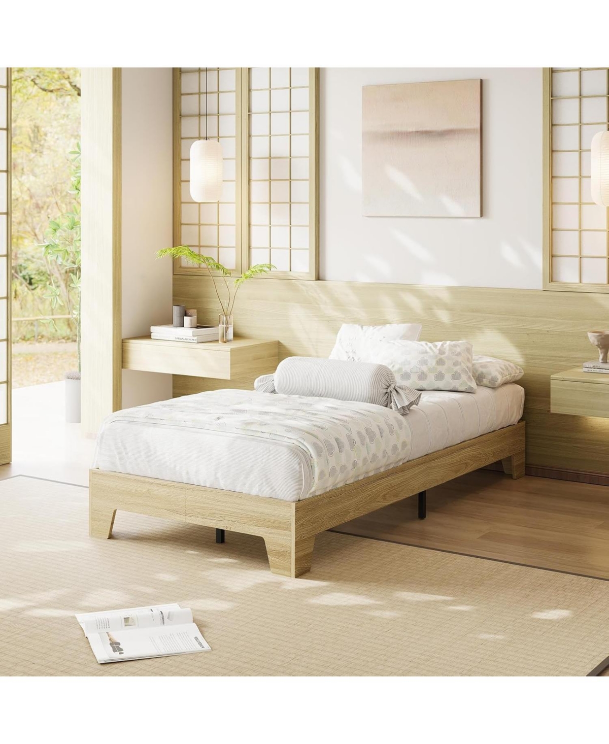 Click here for gaomon Platform Bed Frame with Wood And Metal Slat... prices