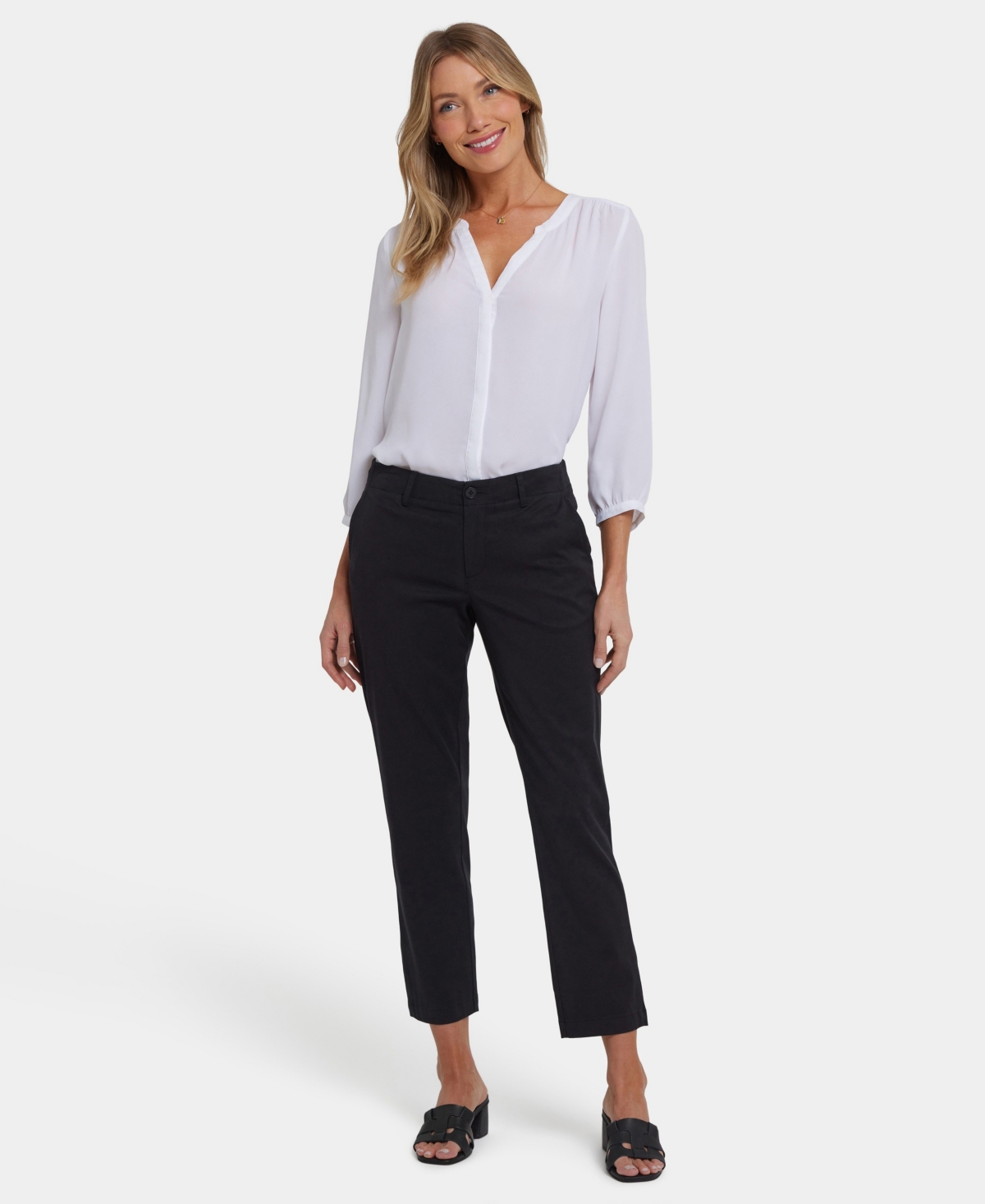 Click here for Nydj Womens Easy-Fit Ankle Trouser Pants - Black prices