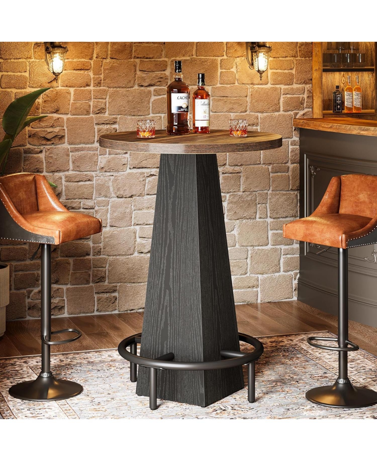 Click here for Tribesigns Bar Table  37.4" High Round Pub Ta... prices
