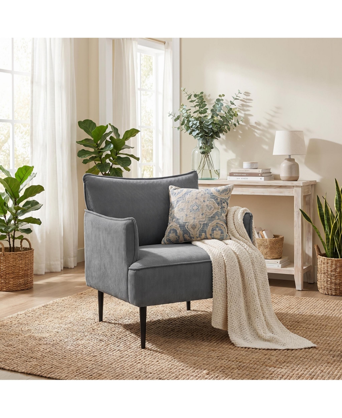 Click here for homfan Mid-Century Modern Accent Chair with Cordur... prices