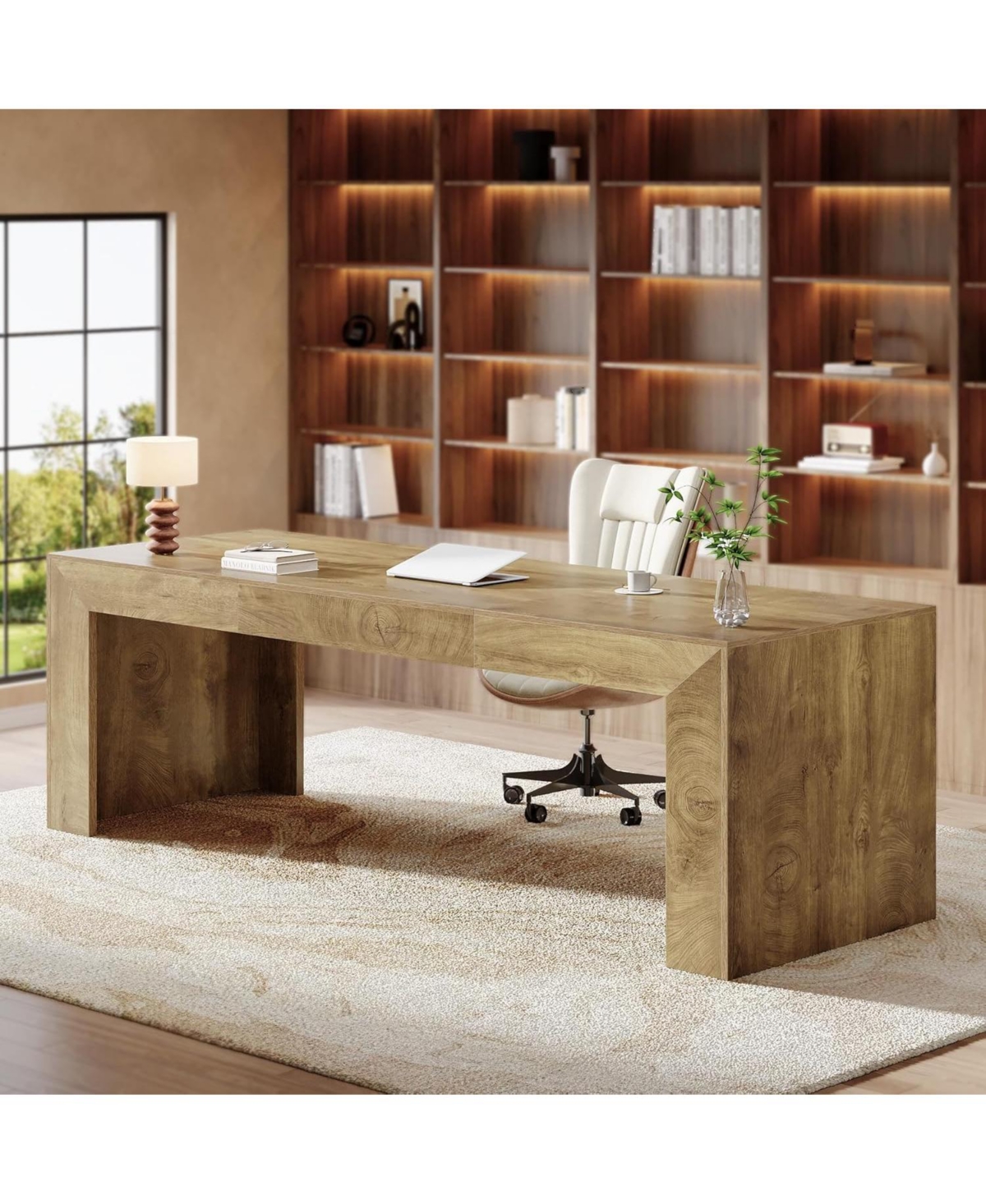 Click here for Tribesigns Long Computer Desk for 2 People  Farmho... prices