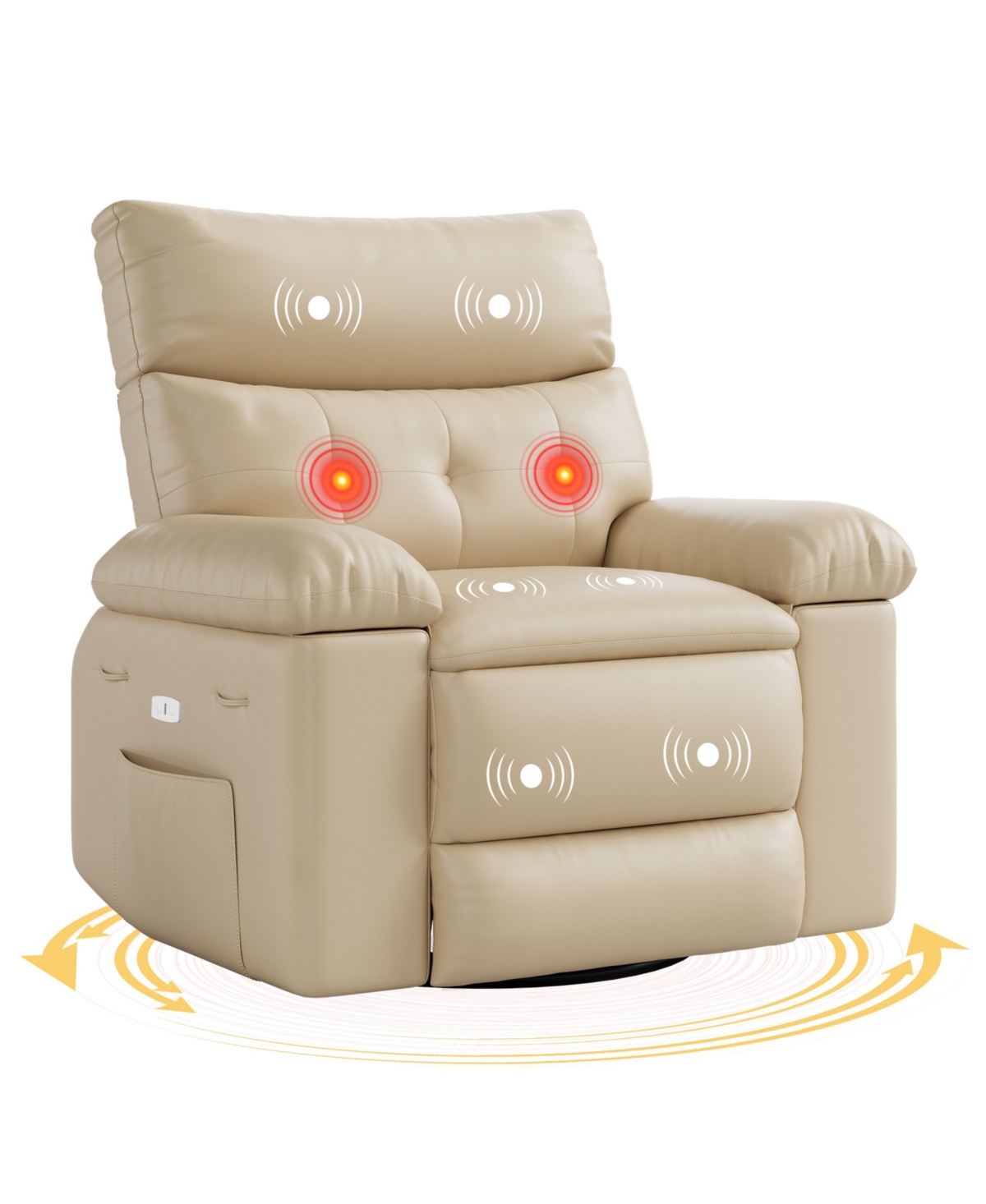Click here for Oversized Pu Leather Rocking Recliner 360 degrees... prices
